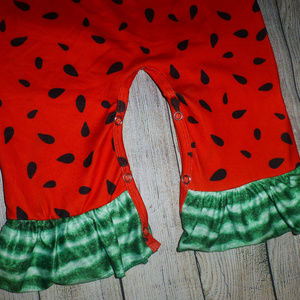 One Pieces | Boutique Watermelon Baby Girls Ruffle Romper | Poshmark